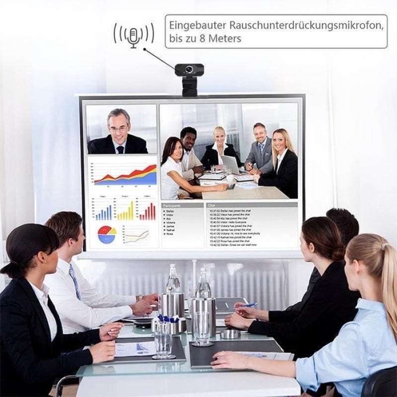 Promo Webcam Full Hd Camera 1080p With Microphone Smart Tv Zoom Google ...