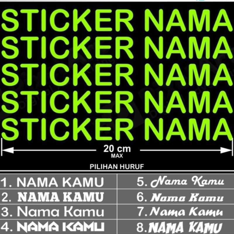 Jual Stiker Cutting Nama Original Harga Termurah Juni 2024 | Blibli