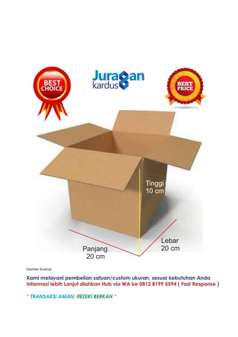 Jual Kardus Polos 20x20x10 cm di Seller juragankardus - Kunciran, Kota ...