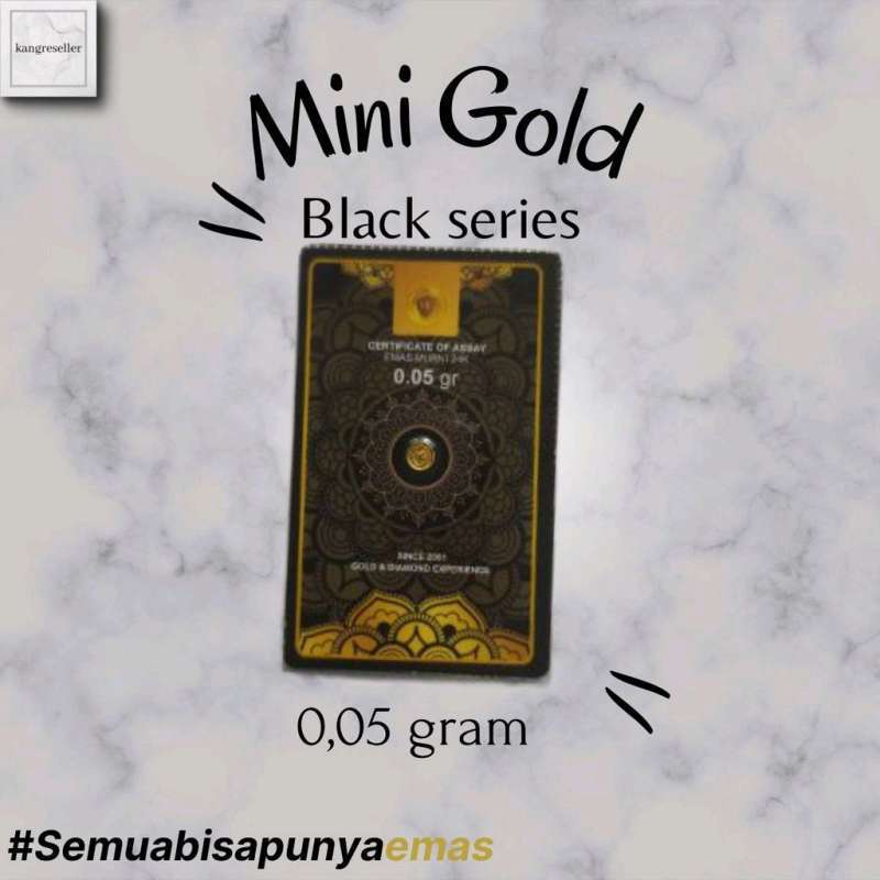 Jual Mini Gold 0,05 Gram Black Series Logam Mulia Koin Emas Mini Kecil ...