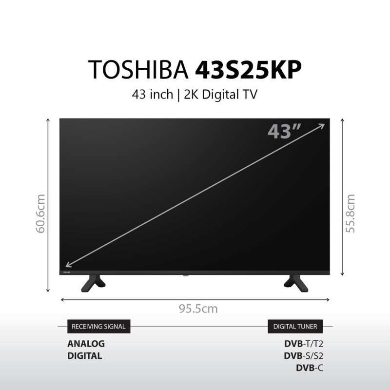 Jual Toshiba 43S25KP Led FHD Digital TV 43 Inch di Seller UFO Elektronik - UFO KEDIRI | Blibli