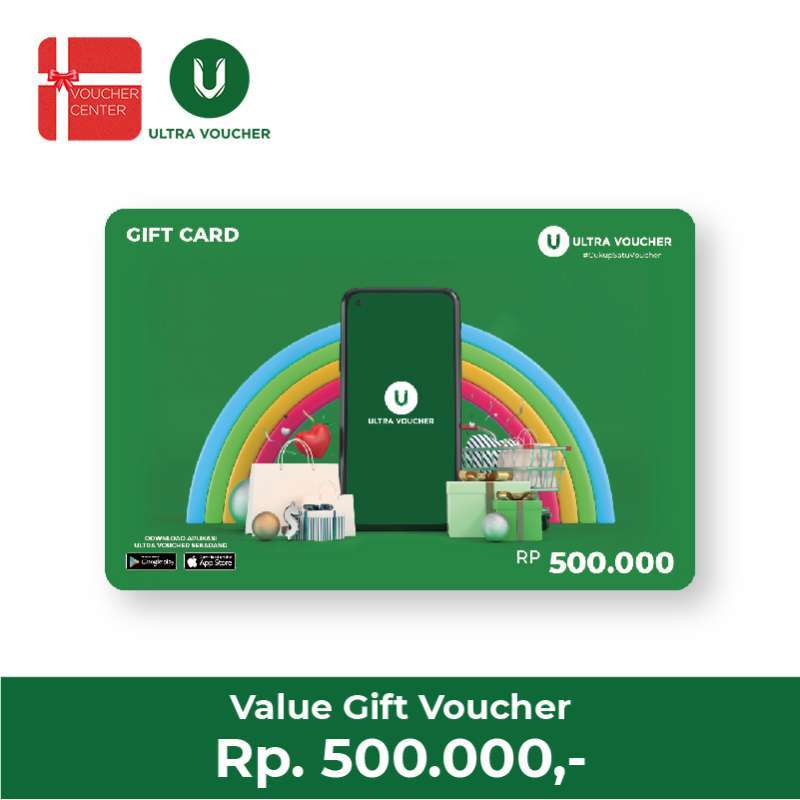 Promo New (uvgc No Pin) Ultra Voucher Gift Card Rp. 500.000 Diskon 4% ...