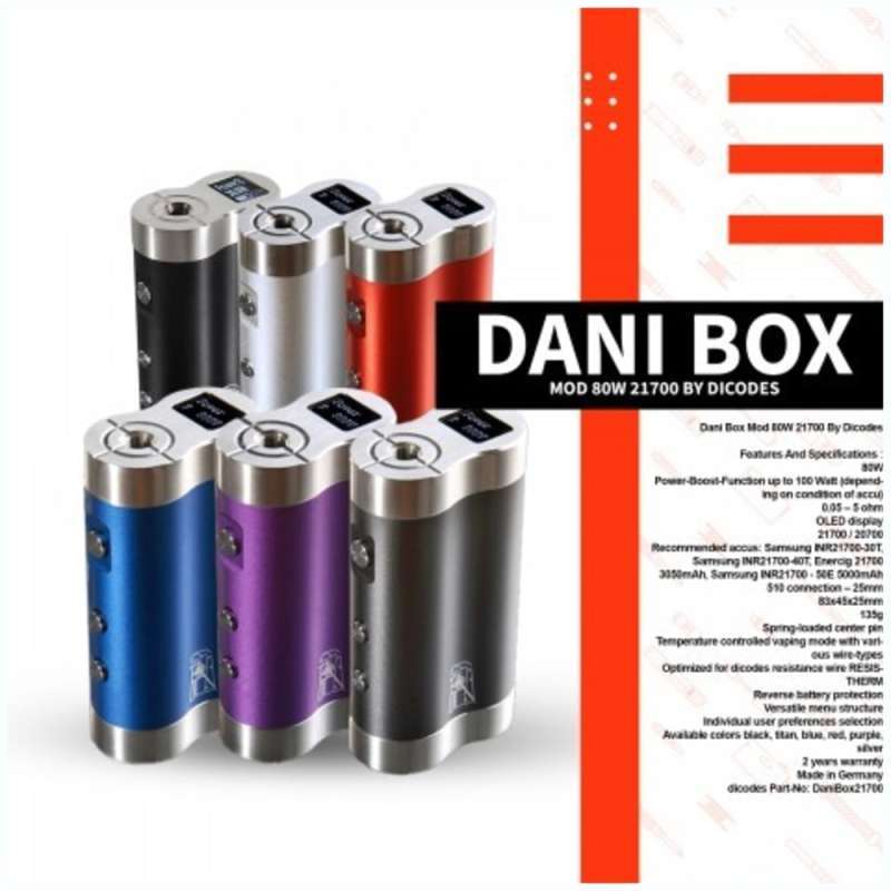 Jual Dani Box Mod 80W 21700 By Dicodes Kode 152 di Seller Alaric STARS - Wijaya Kusuma, Kota ...