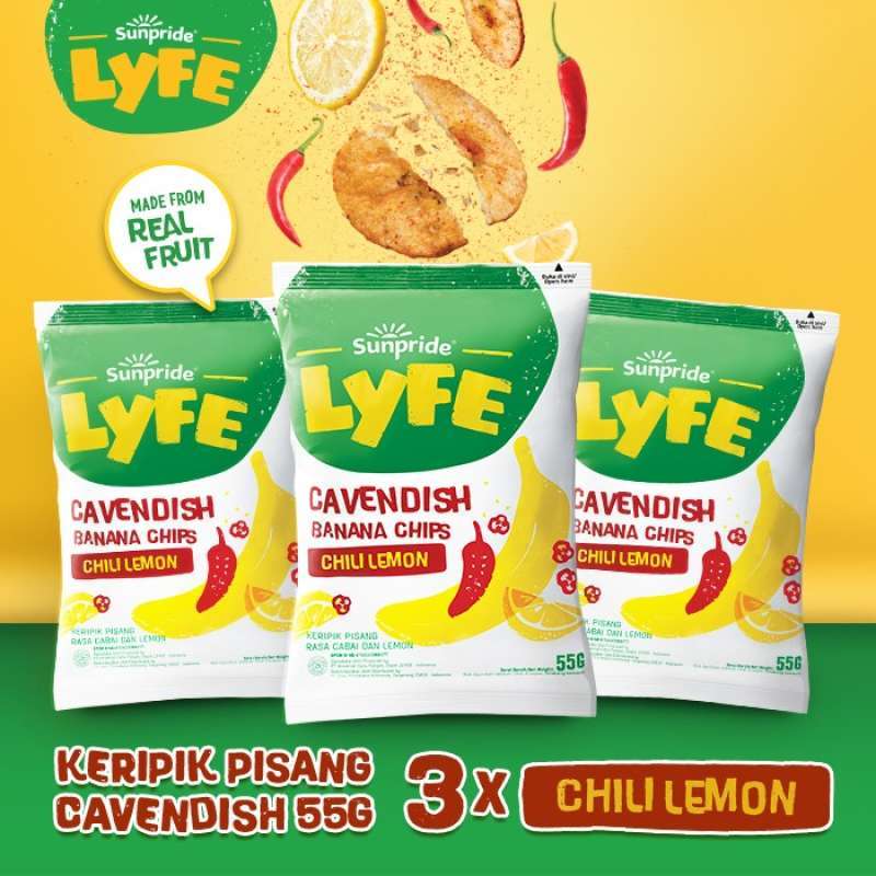 Jual Sunpride Lyfe Chips Chili Lemon 55gr X 3 Pcs Di Seller Ggf Mart ...