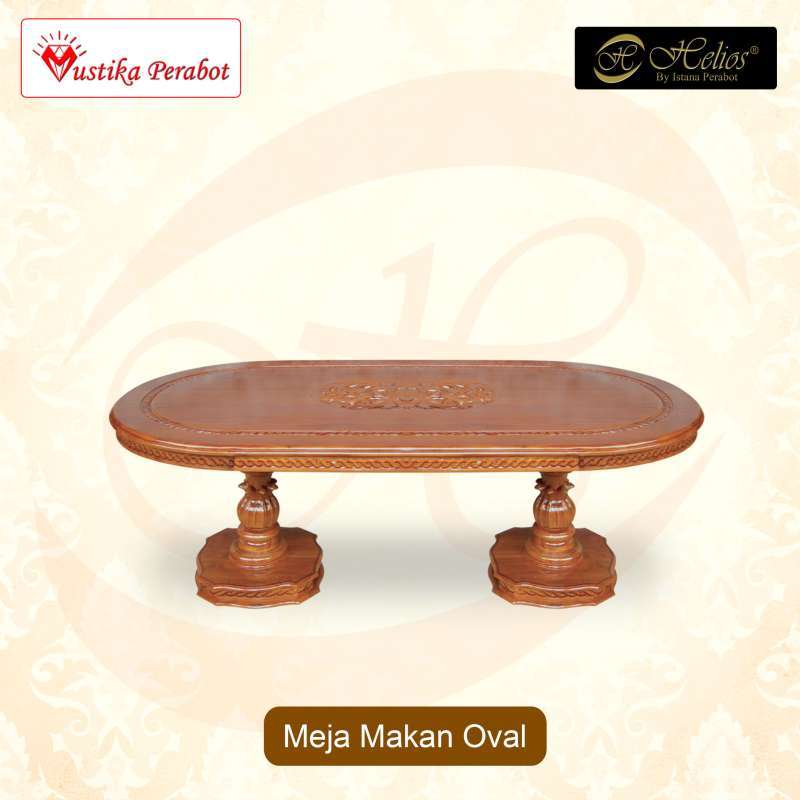 Jual Meja Makan Kayu Jati Oval Original Murah - Harga Diskon April 2024 ...