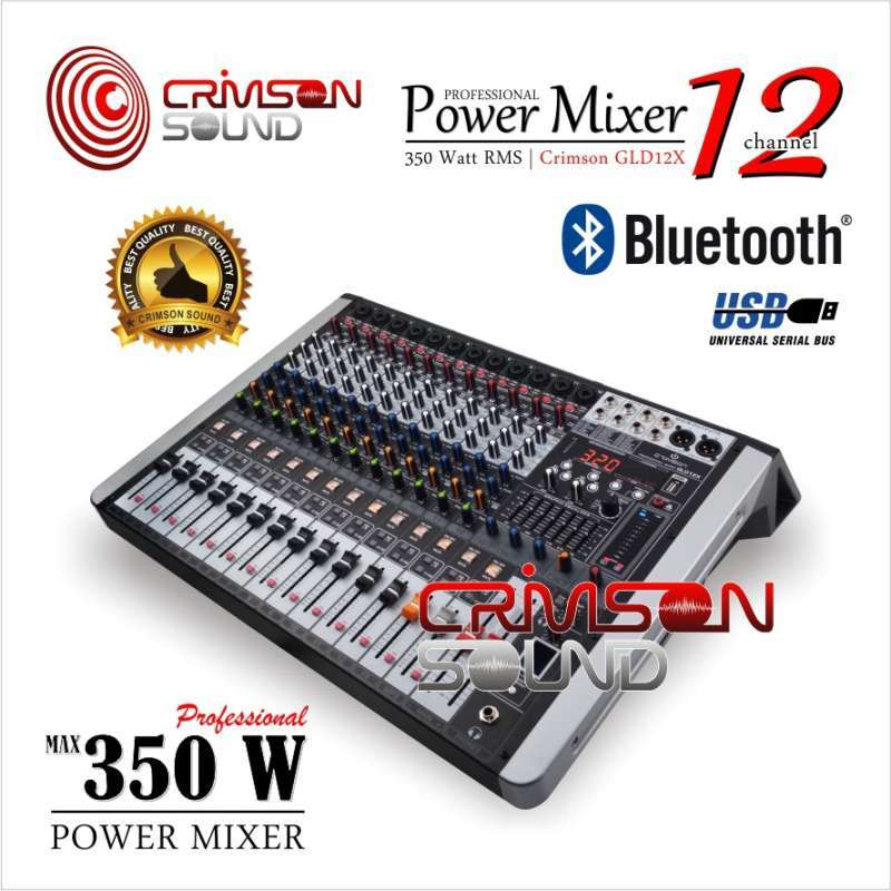 Jual MIXER POWER CRIMSON 12 Channel BLUETOOTH 320 DSP GLD12X di Seller Crimson Sound - Mangga ...