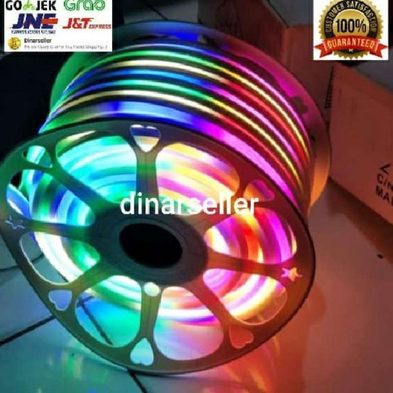 Jual NEON FLEX RGB 220V PANJANG 10 METER LED NEON FLEKSIBEL SELANG SUSU ...