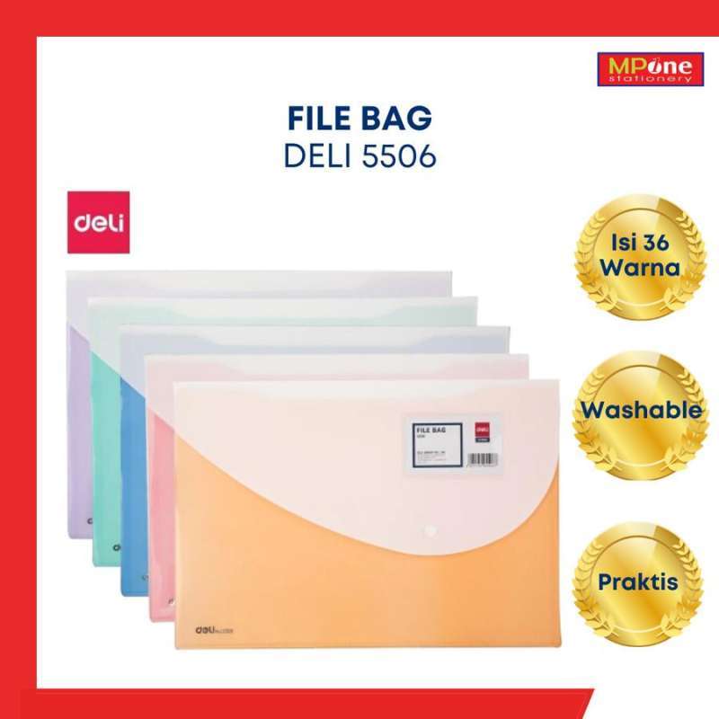 Jual File Bag Deli / Map Plastik Dokumen / Tempat file Sistem pembuka ...