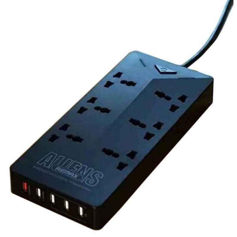 Jual Remax Alien RU-S4 5 USB Hub and 6 Colokan Listrik Stop Kontak 4.2A ...