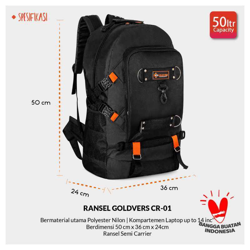 Promo Tas Ransel Pria Wanita Backpack 50l Original Goldvers Diskon 60% ...