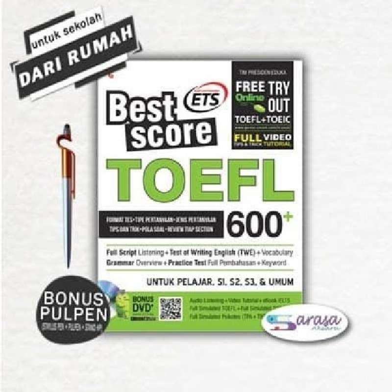Jual BUKU TES TOEFL TOEIC: BEST SCORE TOEFL 600+ di Seller Sarasa ...