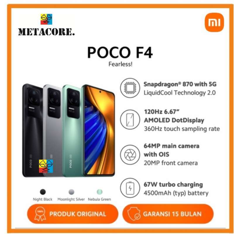 Jual Xiaomi Poco F4 Garansi Resmi - 8/256 GB di Seller MetaCore Official Store - Antaboga Phone ...