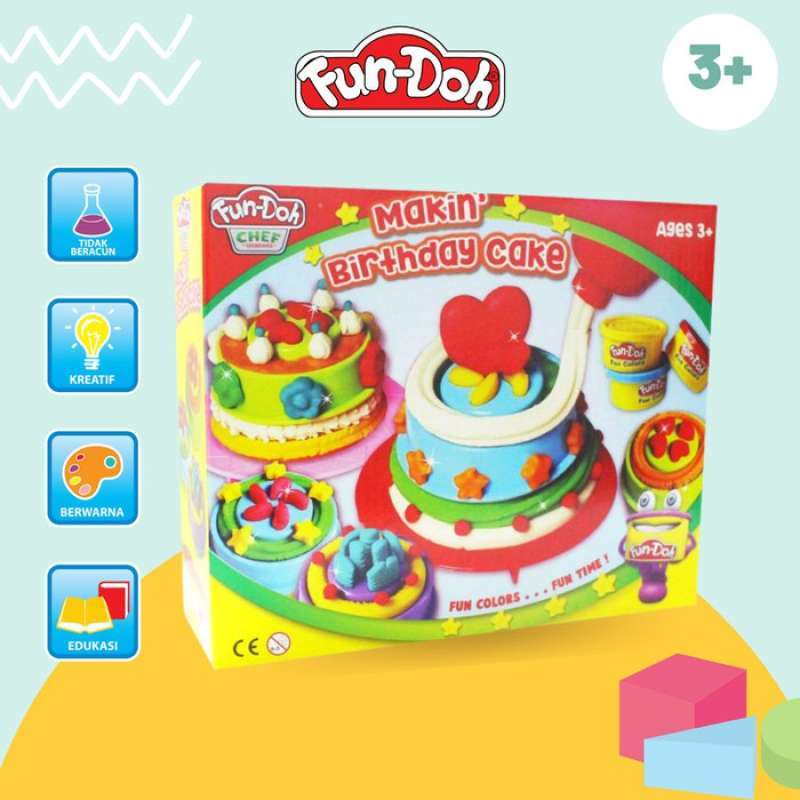 Promo Mainan Lilin Anak FunDoh Fun Doh Makin Birthday Cake Diskon 50% ...
