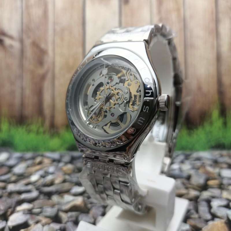 Jual Swatch Irony Jam Tangan Rantai Pria Yas100g Body & Soul Original ...