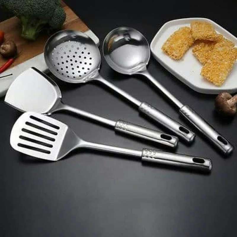 Jual Spatula Set Stainless Kitchen Tools Peralatan Untuk Masak di ...