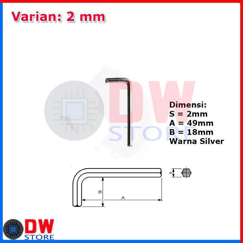 Jual Kunci L Hexagonal Hexa Hex Allen Key Hexagon Segi 6 Berbagai ...