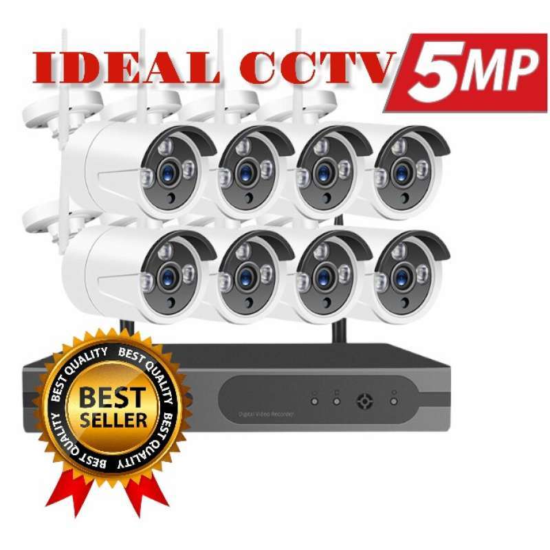 Promo Paket cctv 8 channel 5mp / paket cctv wireless / paket ip camera ...