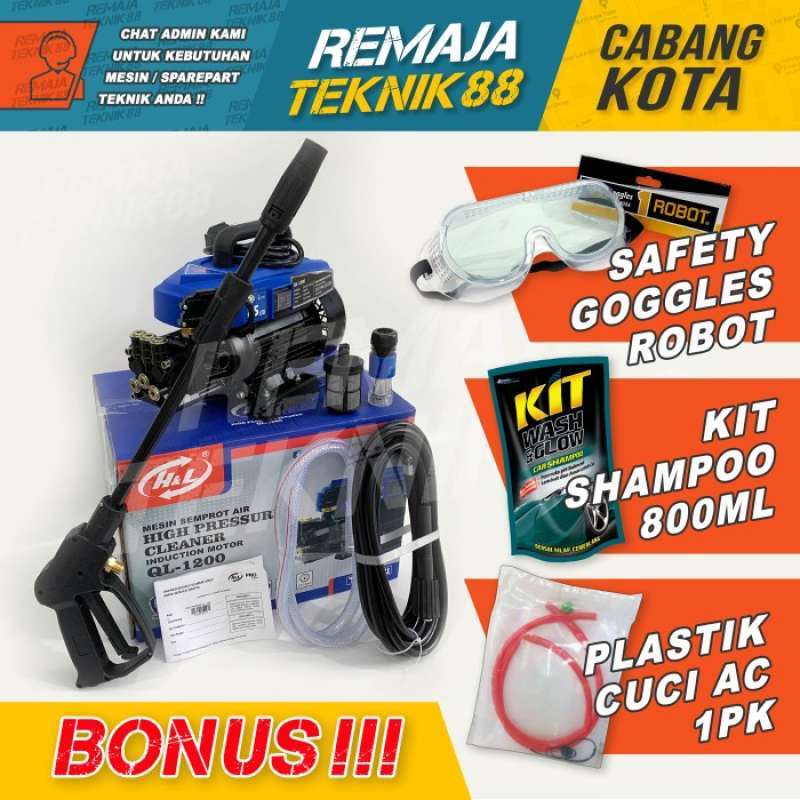 Promo Jet Cleaner H&L Ql 1200 Ql1200 Alat Mesin Steam Cuci Mobil Motor ...