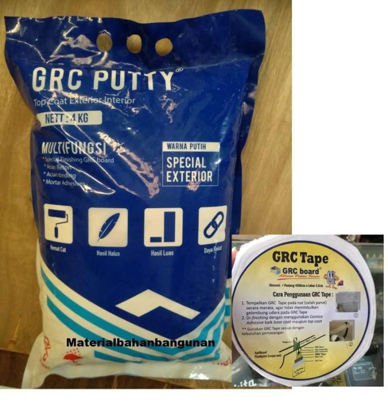 Jual paket grc top coat lakban grc penyambung gypsum semen kain kasa ...