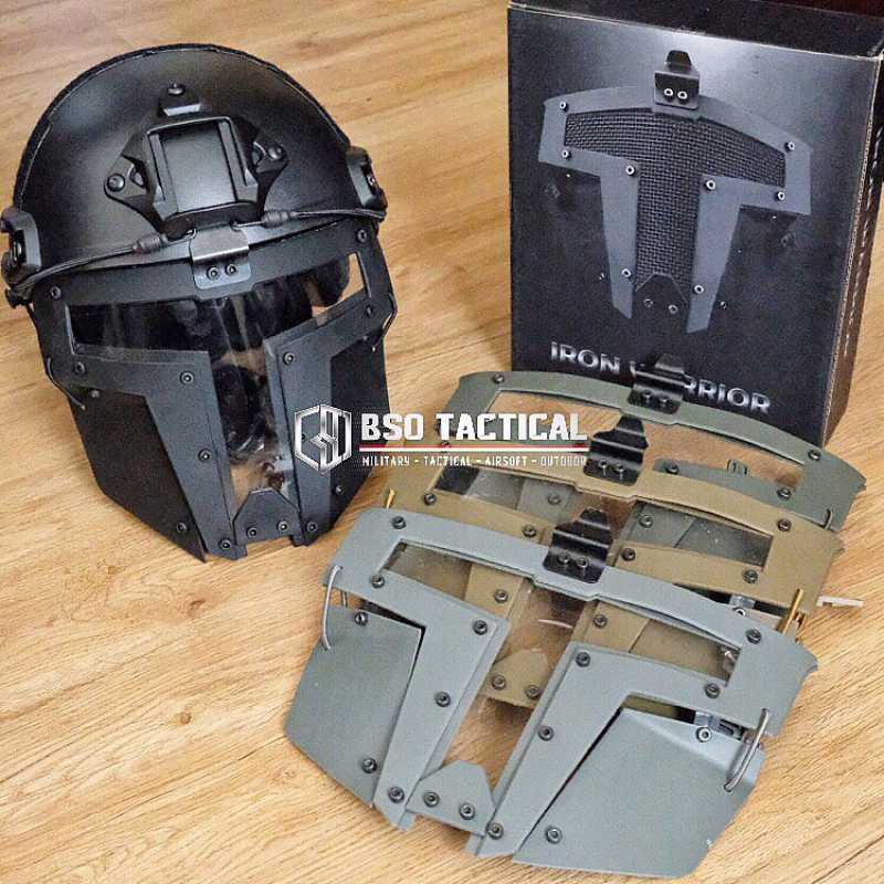 Jual Iron Warrior Tactical Spartan Mask FAST Helmet Face Protection ...