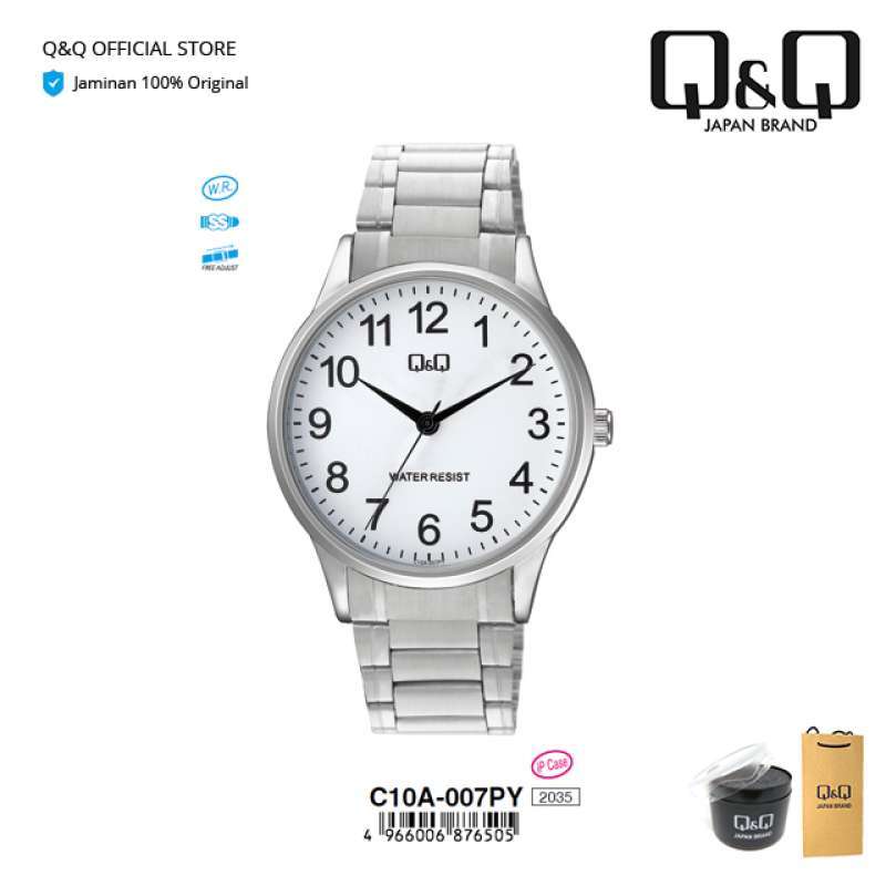 Promo Q&Q Qnq Qq Jam Tangan Pria Analog Stainless Steel Free Adjus C10 ...