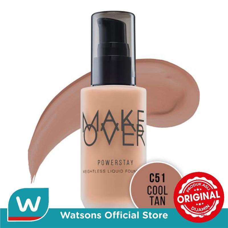 Jual Make Over Powerstay Weightless Liquid Foundation C51 Cool Tan di ...