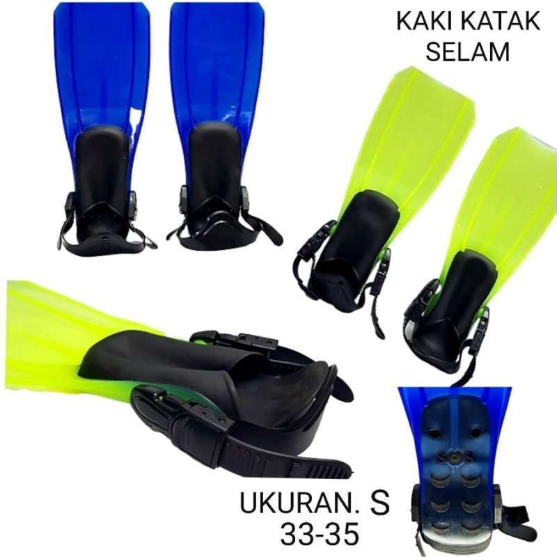 Promo Sepatu Renang Katak Katak Kaki Fin Ukuran S Diskon 80% di Seller ...
