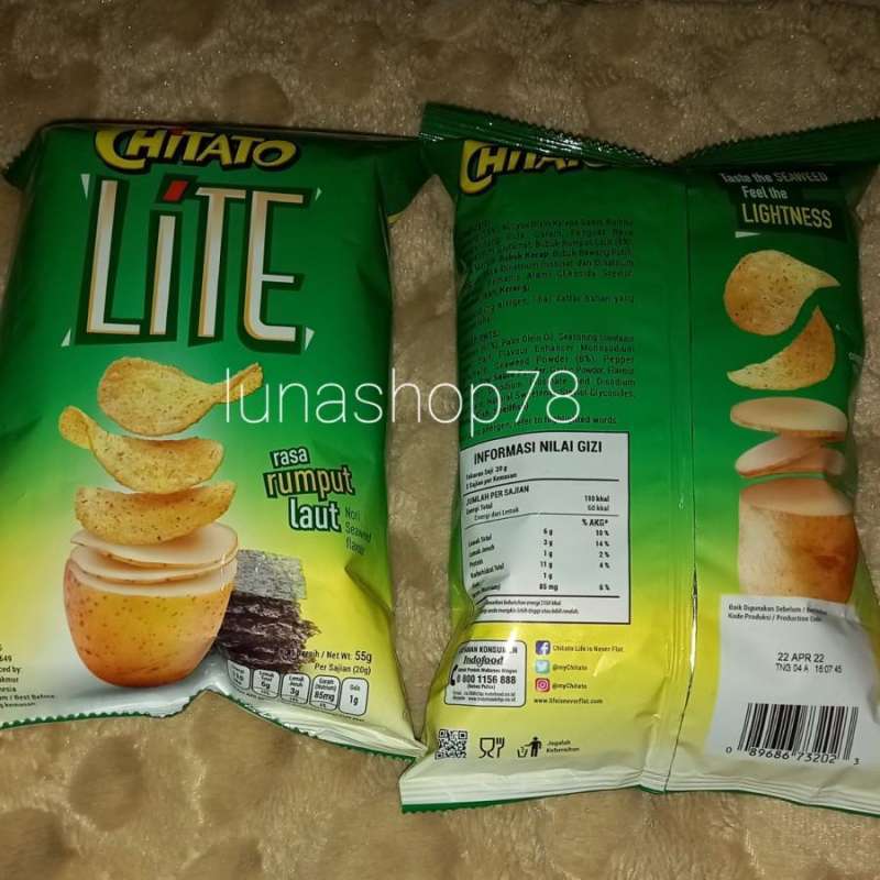 Jual Keripik kentang rasa rumput laut Chitato Lite nori seaweed flavour ...