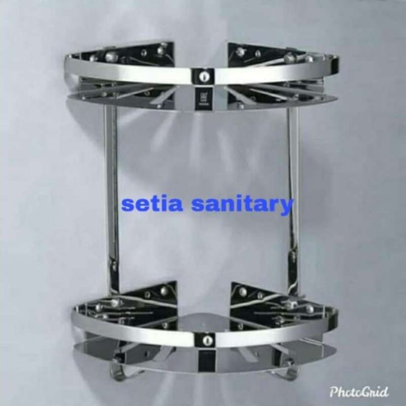 Jual Rak Sabun Sudut Stainless/Tempat Sabun 2 Susun Siku di Seller RUTH ...