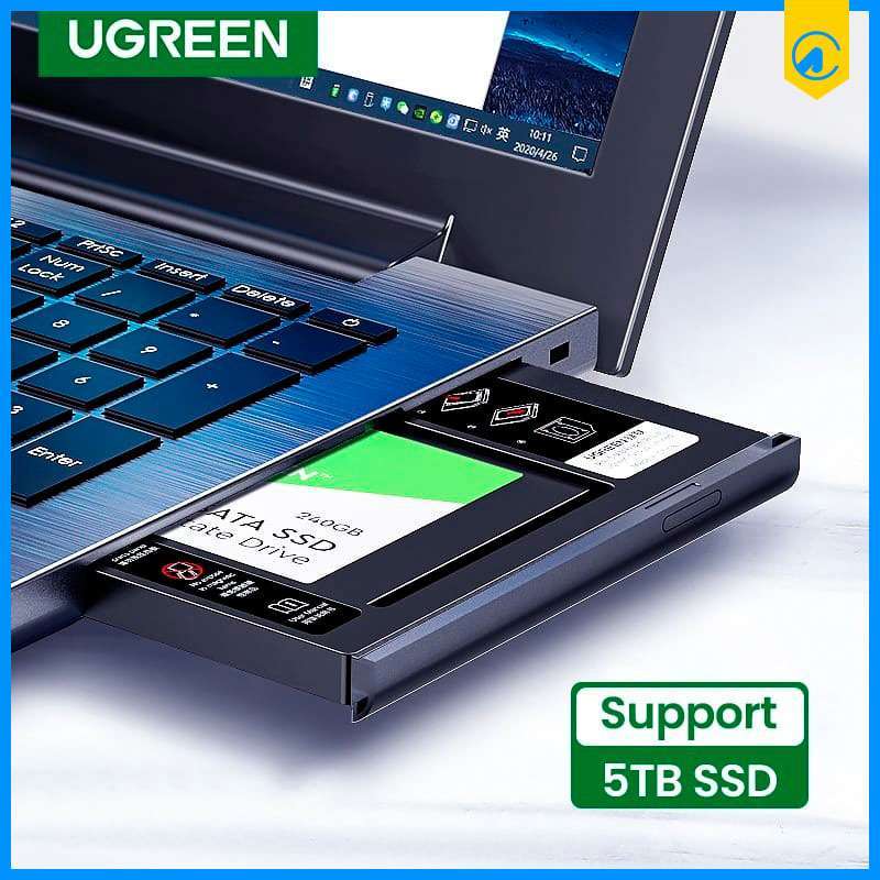 Jual Ugreen 70657 SATA HDD SSD Caddy for 9.5mm Notebook Tray di Seller ...