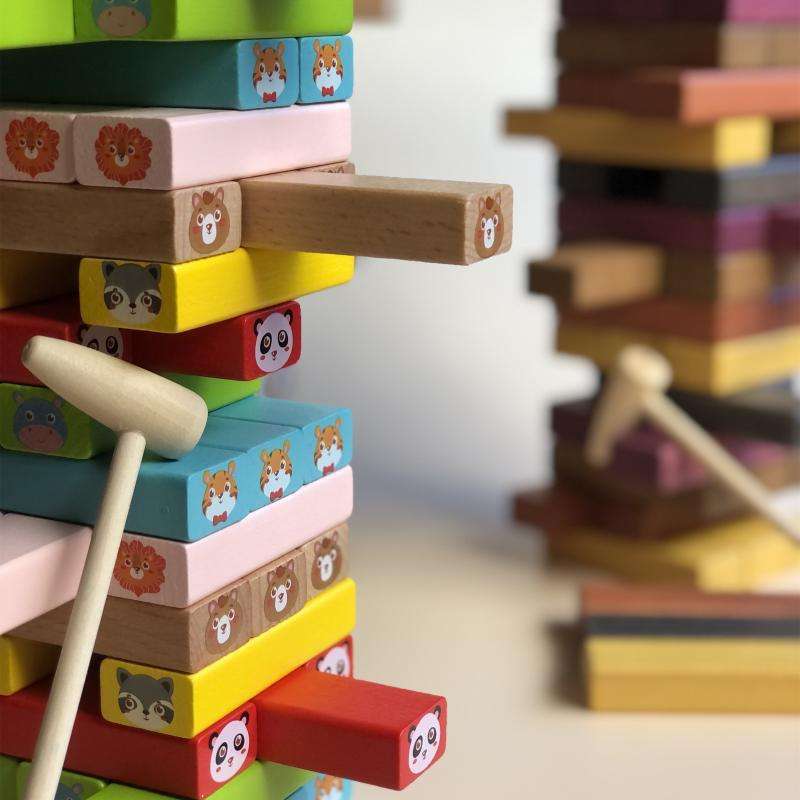 Jual Oem One-m275 Permainan Susun Balok Kayu Susun 51pcs / Mainan Anak ...