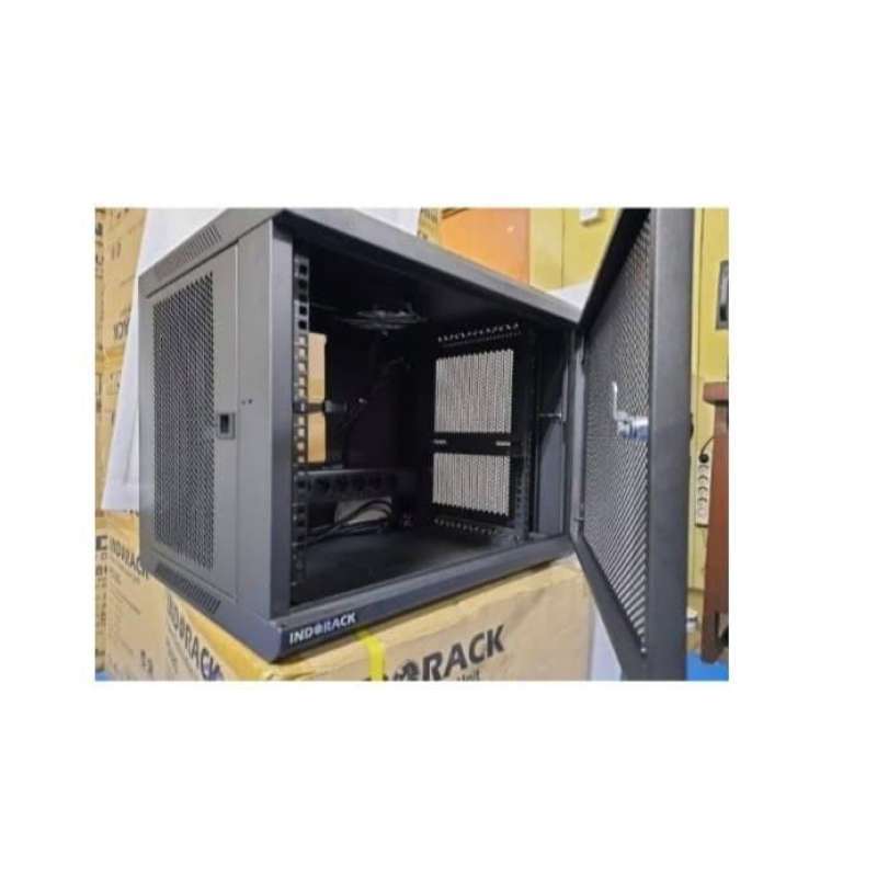 Jual WALLMOUNT 12U PERFORATED JARING SINGLE DOOR 600MM WIP6012S RACK ...