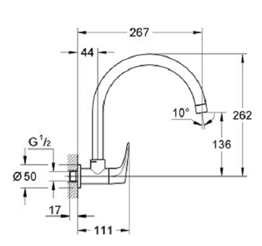 Jual Grohe 31225000 Bauflow Sink Tap 1/2 Di Seller Keramik Jakarta ...
