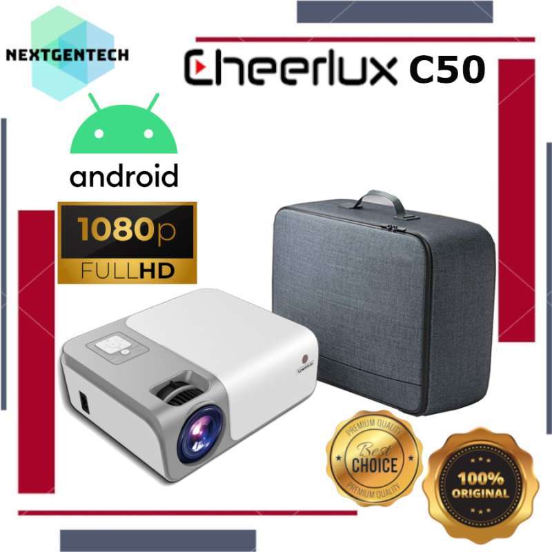 Jual Cheerlux C50 Android WIFI Projector Full HD 1080p Proyektor 4000 ...