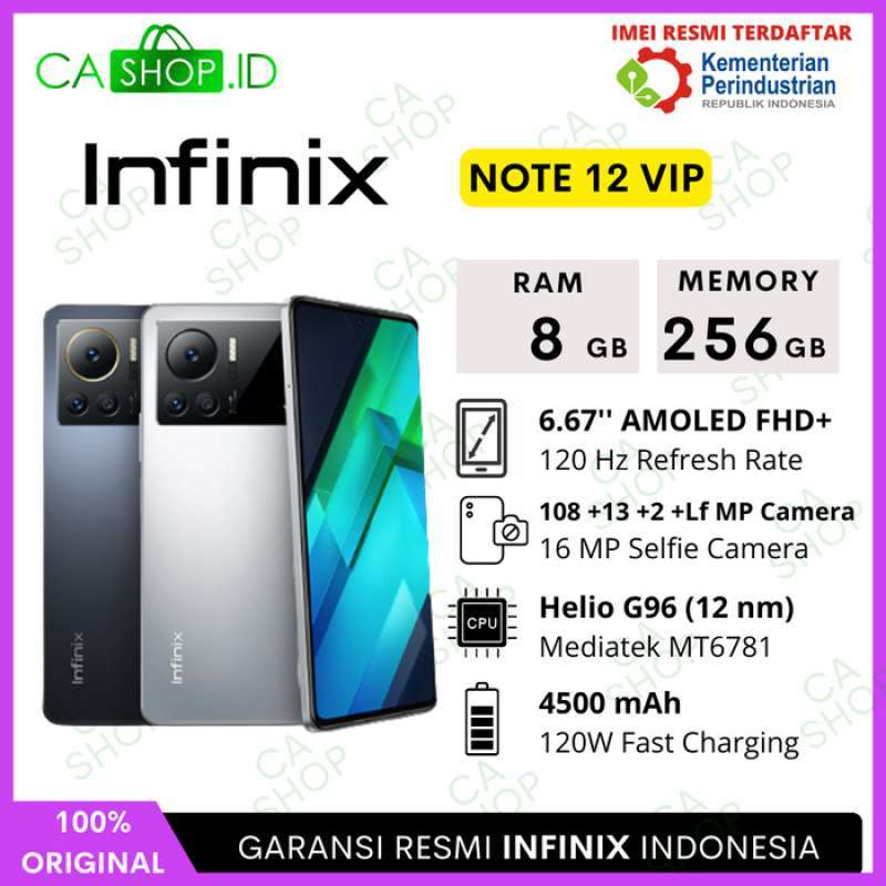 Jual Infinix Note 12 VIP 8GB 256GB (8/256) G96 AMOLED 120Hz 120W Resmi ...