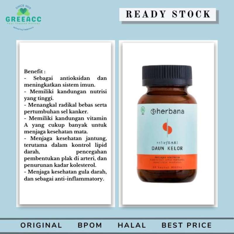 Jual Herbana Relief Sari Daun Kelor 60 Kapsul di Seller GREEACC ...