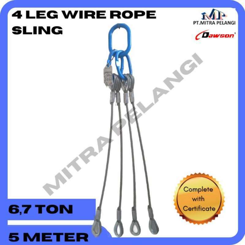 Jual 4 Leg Wire Rope Sling 6,7 Ton Usha Martin - 5 Meter Di Seller ...
