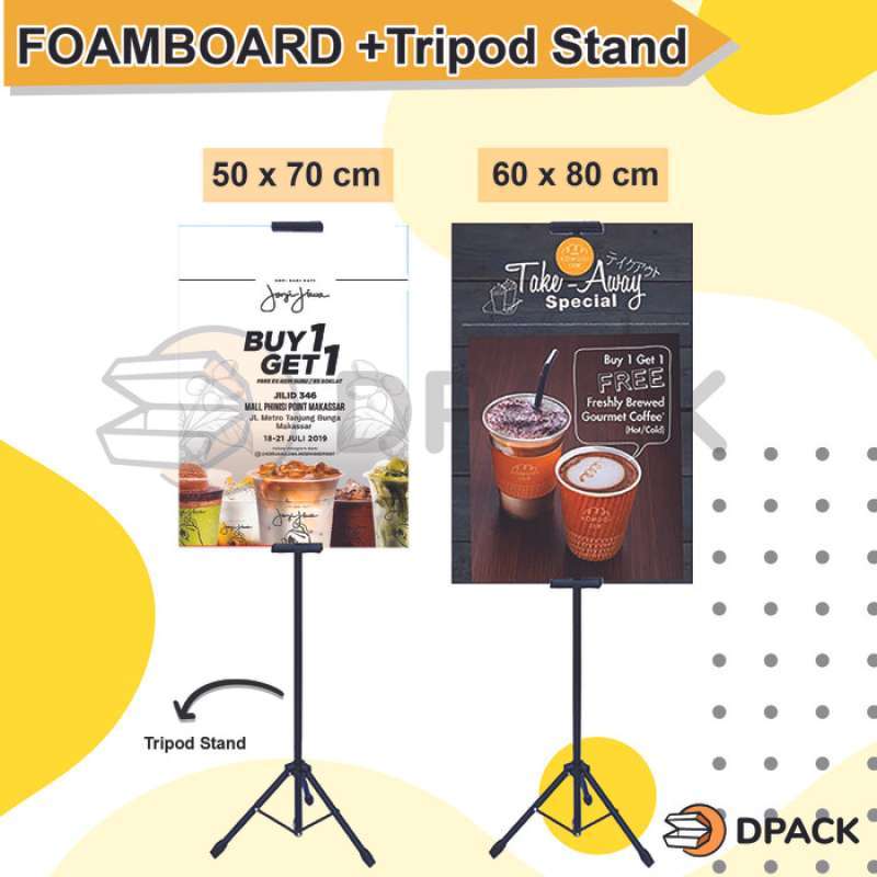 Jual Foam Board +tripod Stand Sign - Tripod Display - Papan Iklan Toko ...