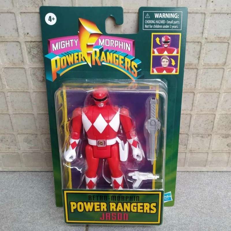 Jual HASBRO RETRO MIGHTY MORPHIN POWER RANGERS MMPR RED RANGER JASON di ...
