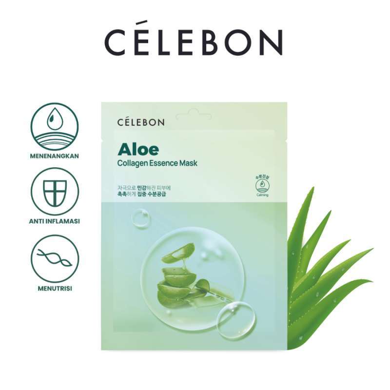 Jual [NEW PACKAGING] Celebon Aloe Collagen Essence Mask di Seller ...