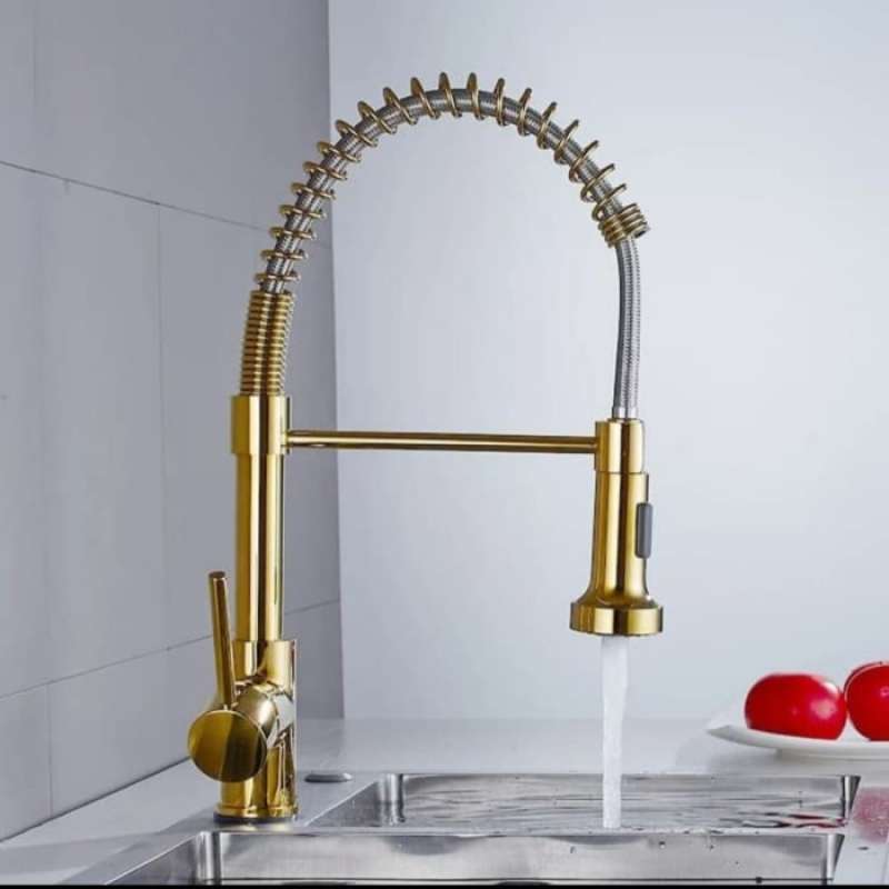 Jual KRAN PANTRY GOLD / KRAN SINK PANAS DINGIN GOLD / KRAN DAPUR CUCI ...