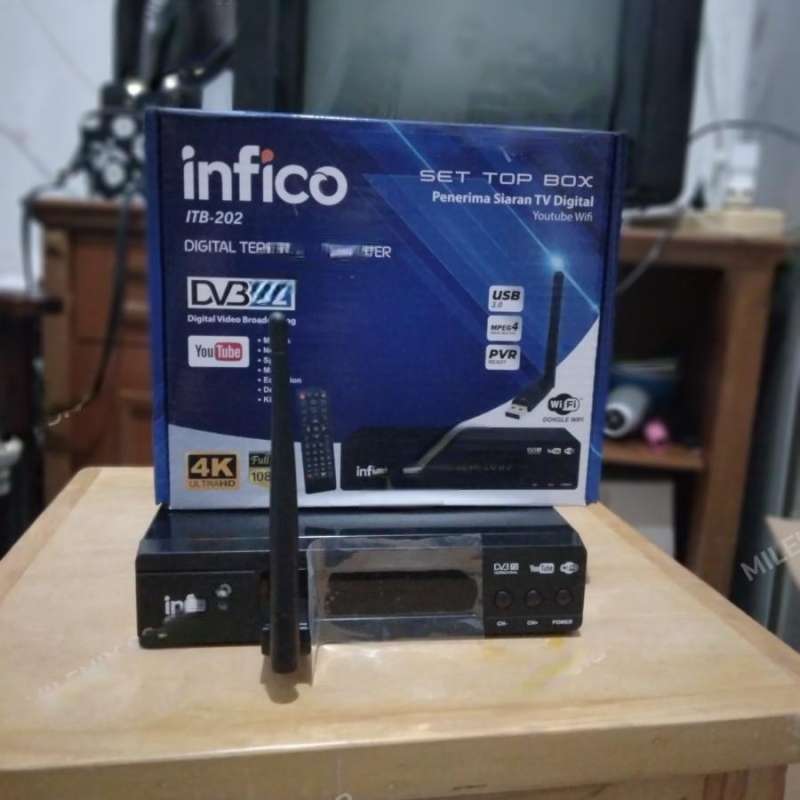 Jual Receiver TV Digital DVB-T2 IN202 lengkap dengan dongle wifi di ...