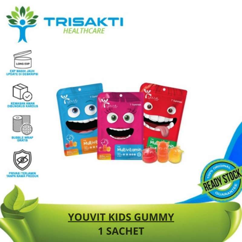 Promo Multivitamin Anak Youvit Kids Gummy Sachet Diskon 47% di Seller ...