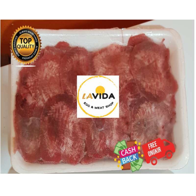 Jual DAGING LIDAH SAPI SLICE IMPORT AUST / TONGUE GYUTAN - 500gr di ...