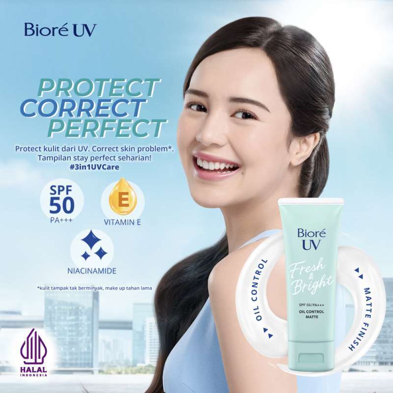 Promo Biore Uv Fresh & Bright Oil Control Matte Spf 50+ Pa+++ Sunscreen ...