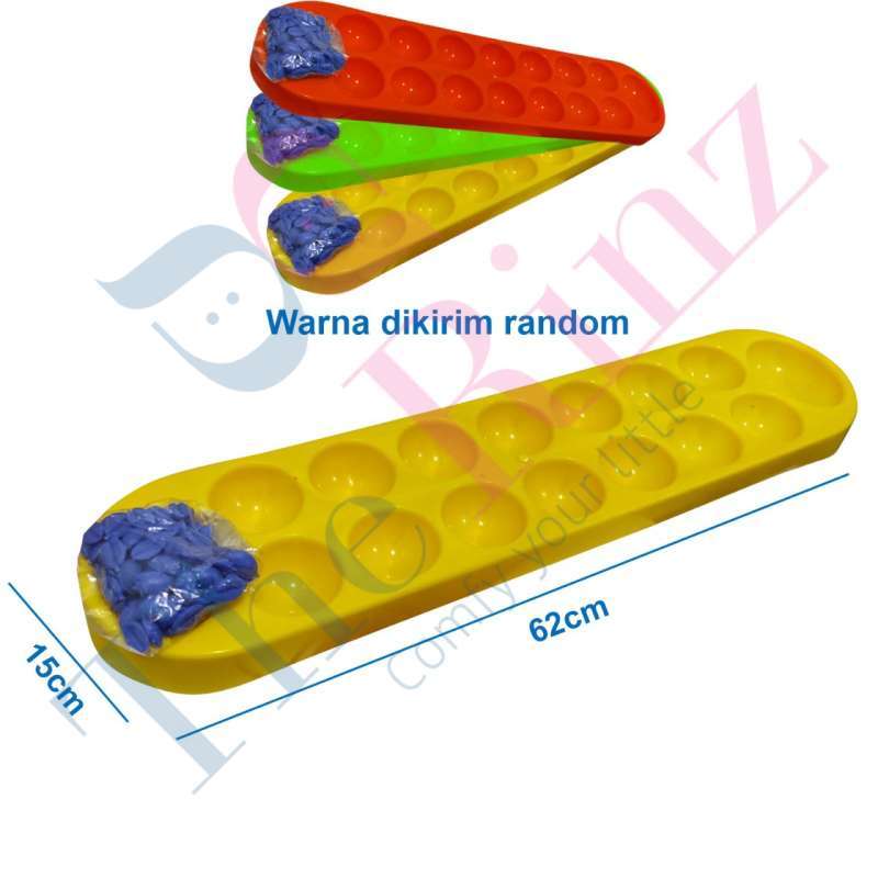 Jual mainan tradisional klasik anak congklak warna plastik 14 lubang di ...