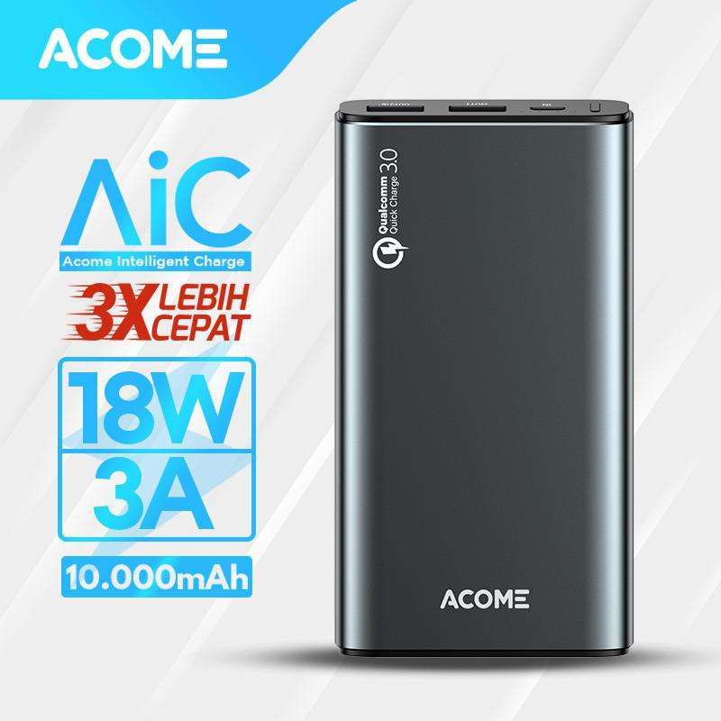 Jual Acome Powerbank 10000mah Qc 3.0 - 2 Output - Garansi 18 Bulan ...