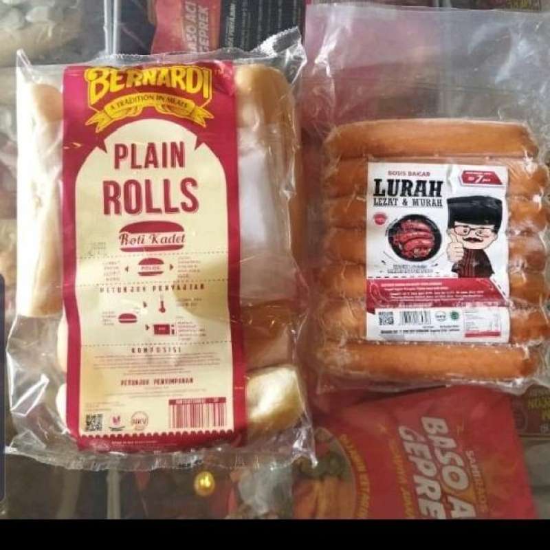 Jual Paket Roti Hotdog Bernardi 6s + Sosis Bakar Lurah 500gr di Seller ...
