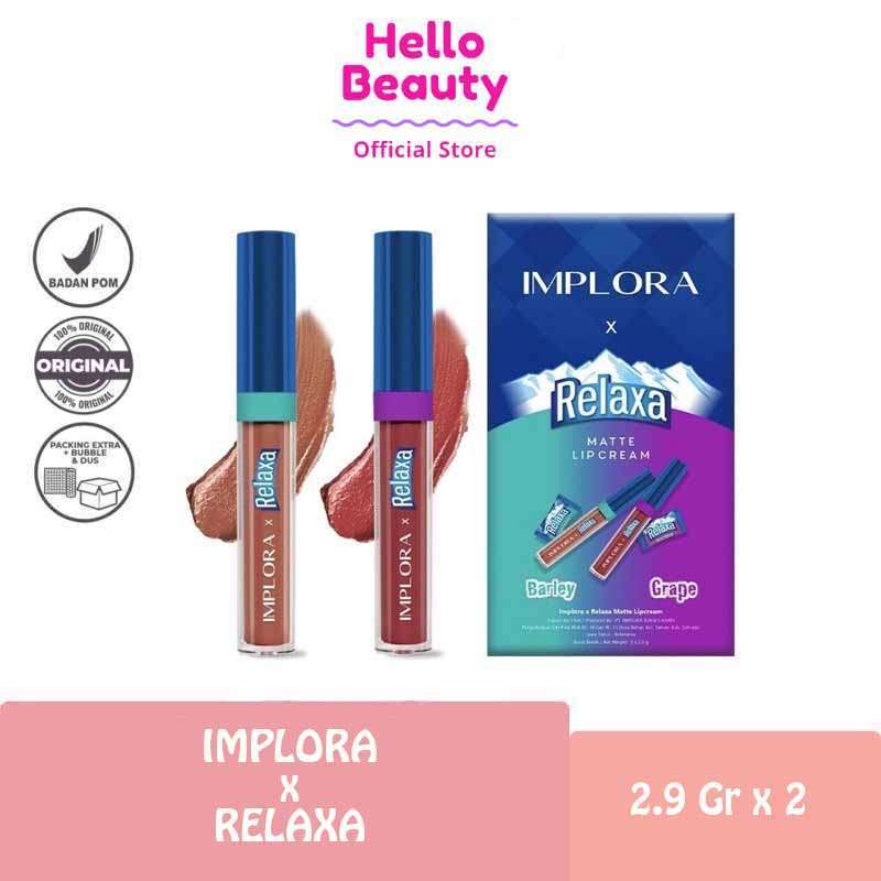 Promo Implora X Relaxa Matte Lipcream (limited Edition) Diskon 18% Di ...