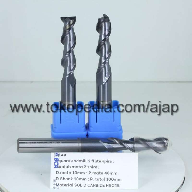 Jual Endmill 2Flute 10Mm Hrc45 Carbide Cnc Router Bit Kayu Pvc Acp Alu ...